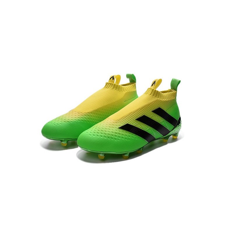 Mens Top adidas Ace16+ Purecontrol FG Soccer Cleat Brazil Green Black