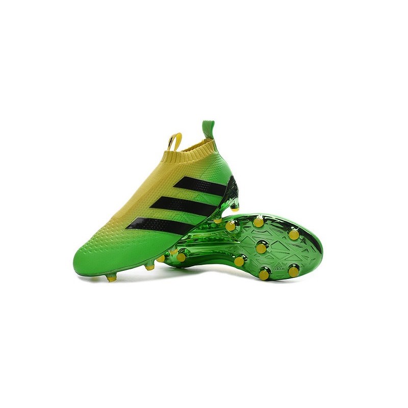 Mens Top adidas Ace16+ Purecontrol FG Soccer Cleat Brazil Green Black