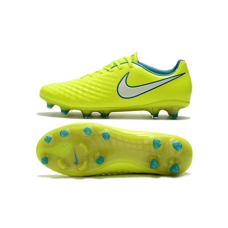 News Men Nike Magista Opus II FG Soccer Shoes Yellow White